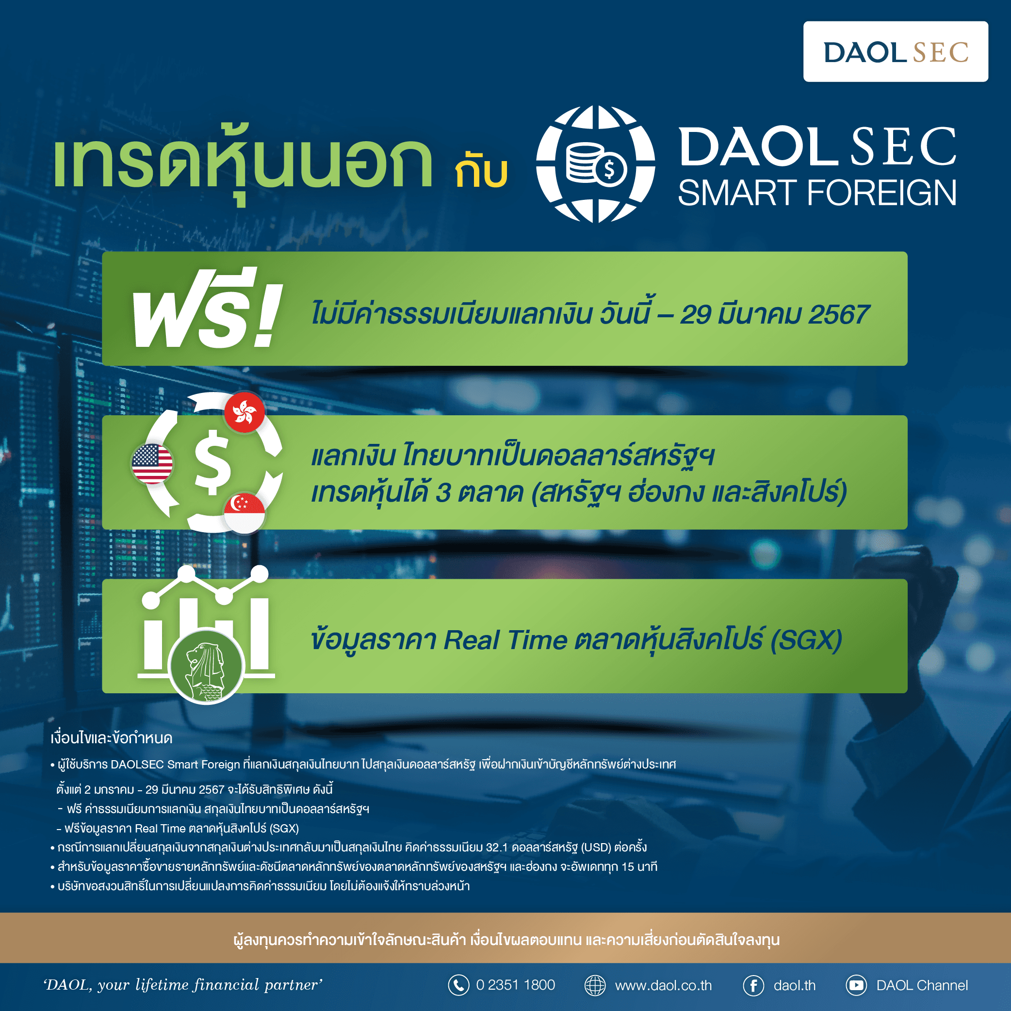 เทรดหุ้นนอก กับ DAOL SEC Smart Foreign